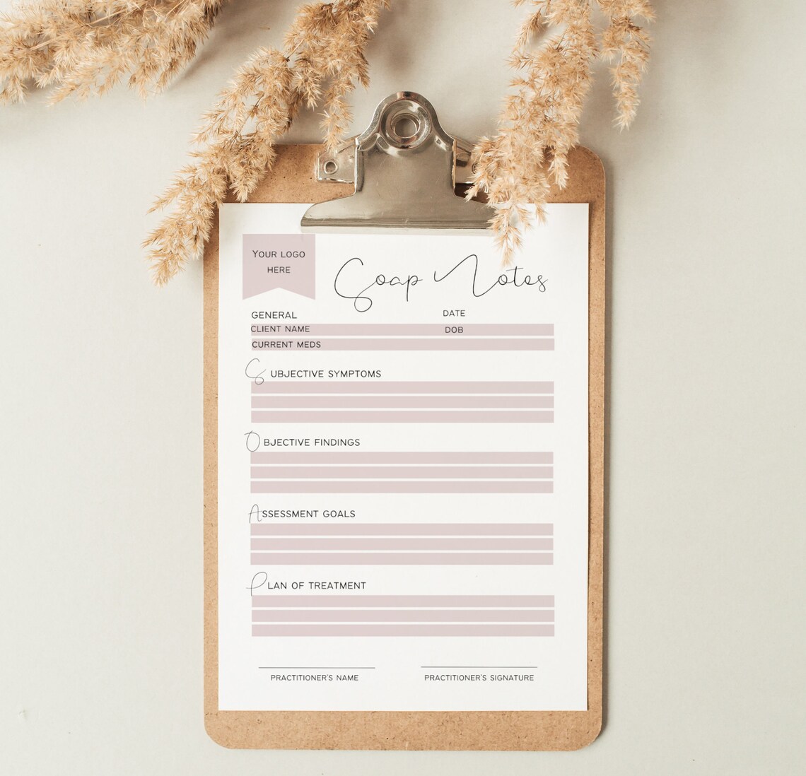 Soap Notes Template | Soap Notes Format | Esthetician Business ...