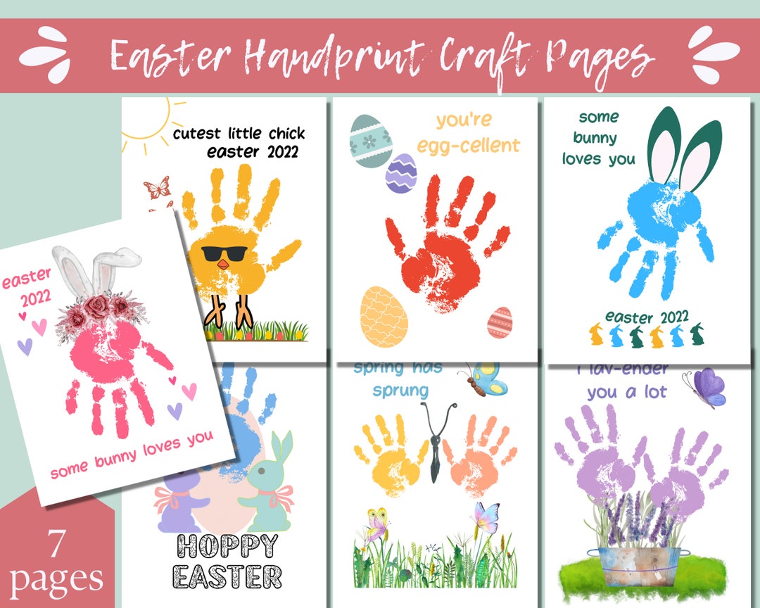 Handprint Art Craft Easter Kids Activity handprint Keepsake - Etsy