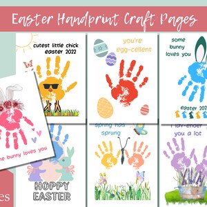 Handprint Art Craft Easter Kids Activity handprint Keepsake | Etsy