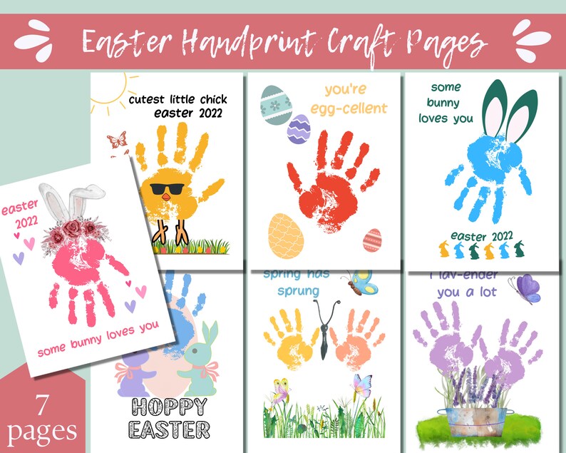 Handprint Art Craft Easter Kids Activity handprint Keepsake - Etsy