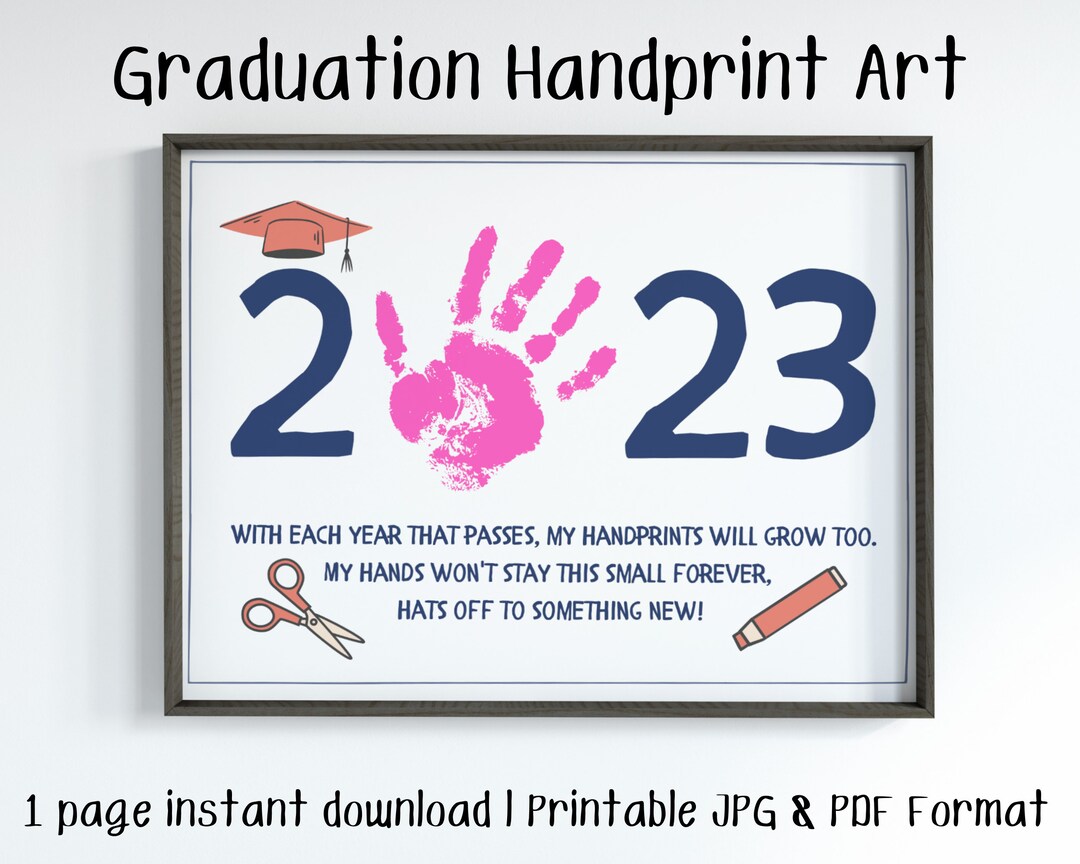 Graduation Handprint Art Handprint Art Craft Handprint - Etsy