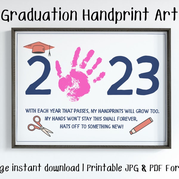 Graduation Handprint - Etsy