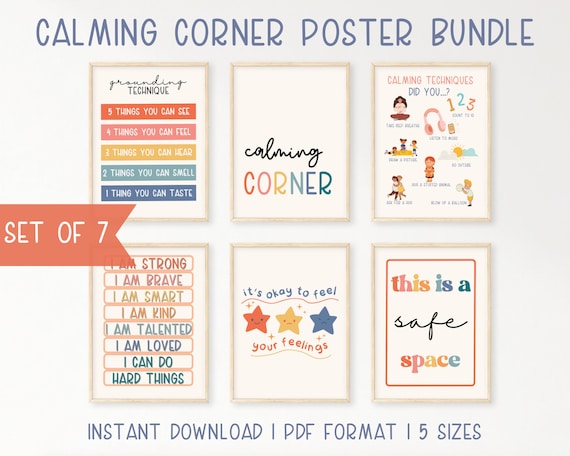 Calming Corner Posters Calm Corner Calm Down Corner - Etsy
