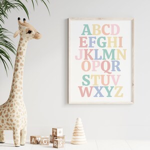 Pastel Alphabet Poster | Classroom Decor Elementary | Preschool ...