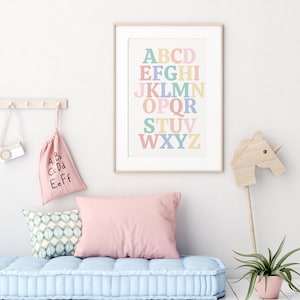 Pastel Alphabet Poster | Classroom Decor Elementary | Preschool ...