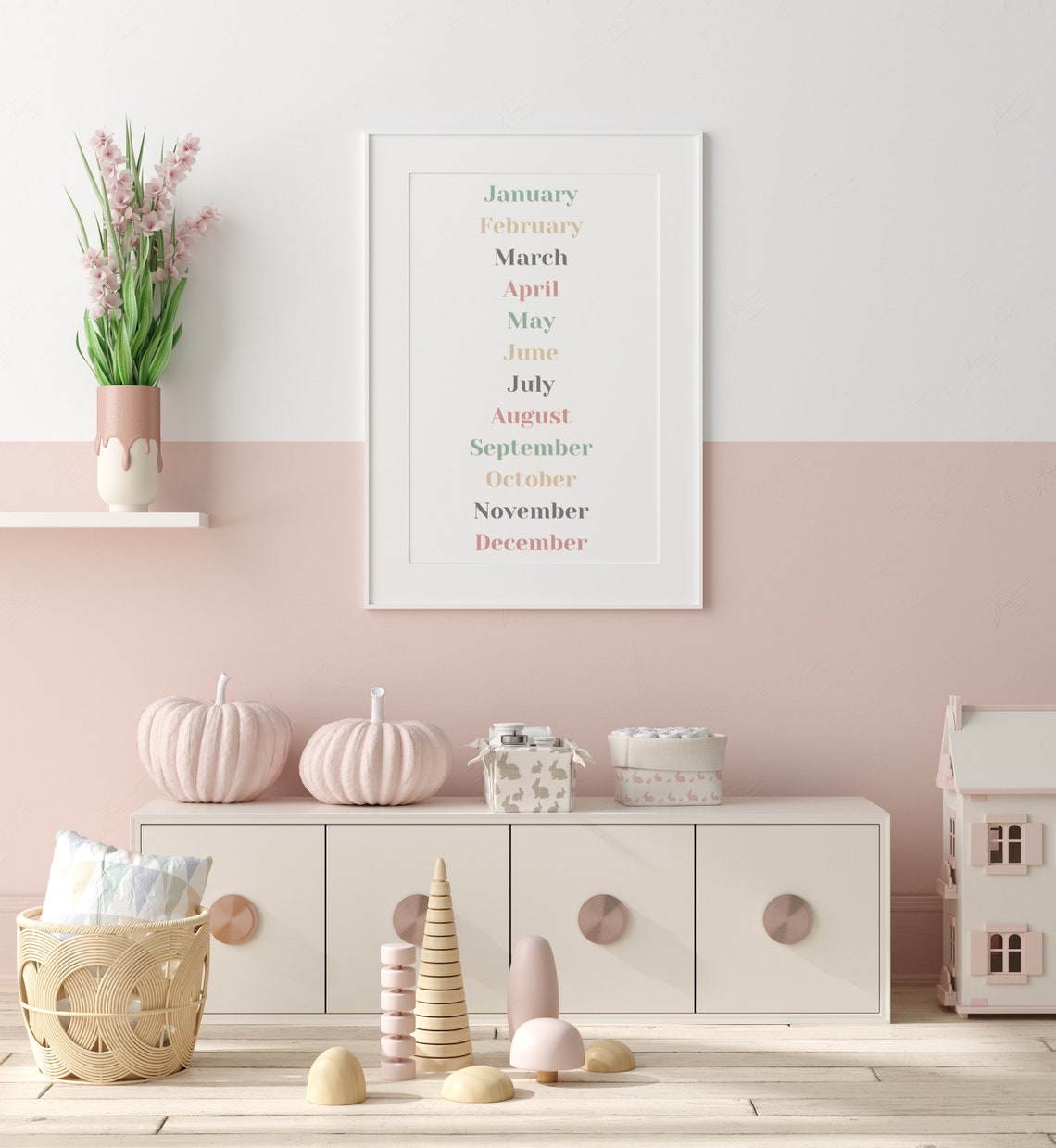 Classroom Art Educational Print Months of the Year | Etsy