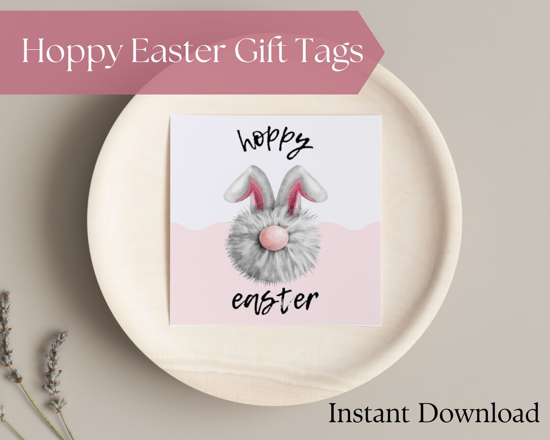 Easter Basket Tags Easter Bunny Cookie Tag Easter Treat Tag Easter ...