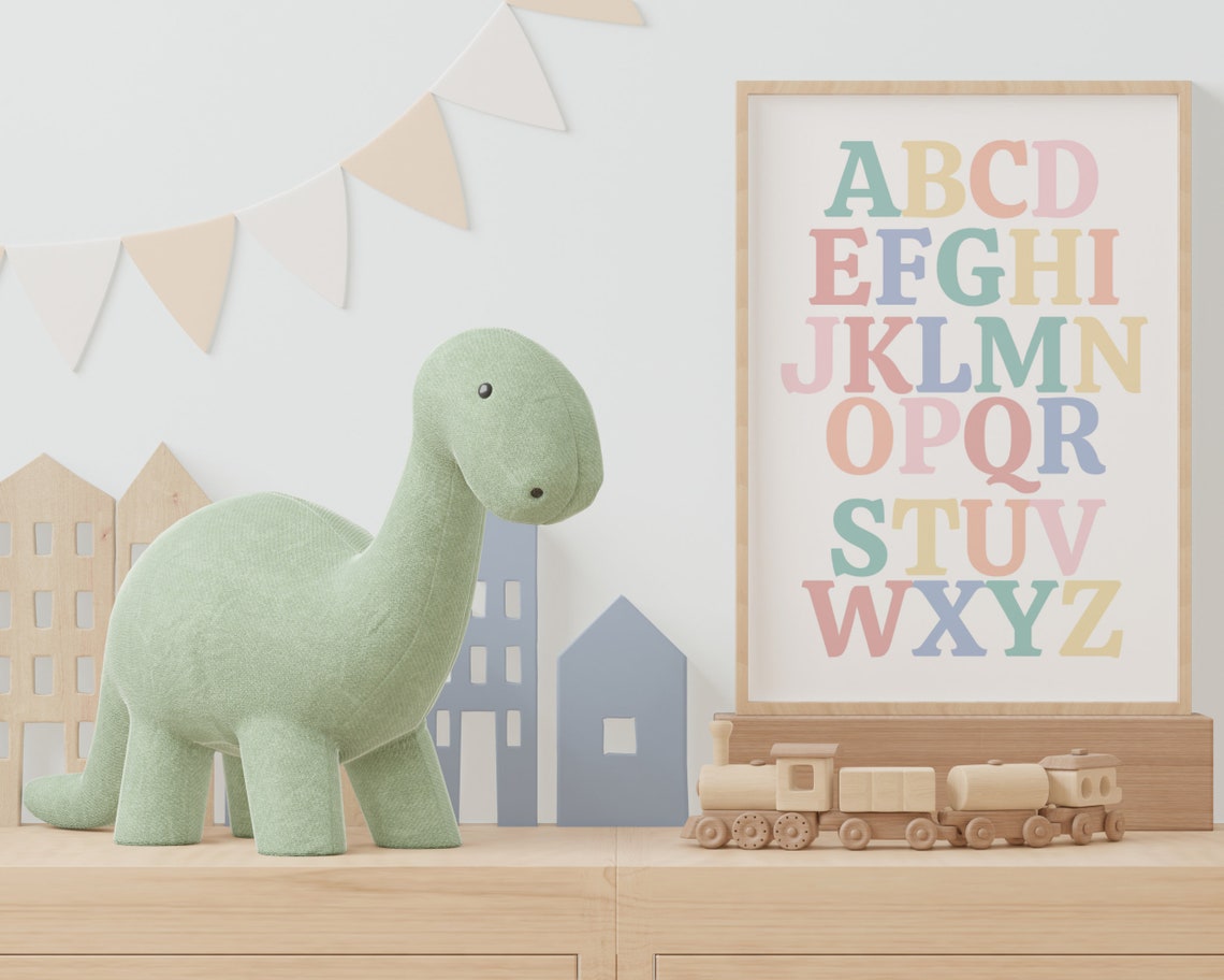 Pastel Alphabet Poster Classroom Decor Elementary - Etsy