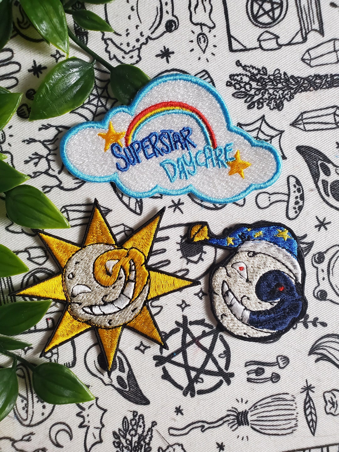 Fnaf Superstar Daycare Sun Moon Patches Iron On - Etsy