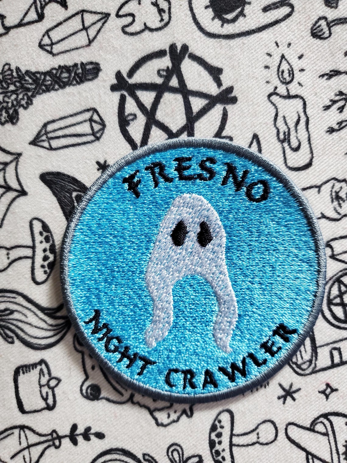 Fresno Nightcrawler Patch, Iron on Cryptid Patch - Etsy