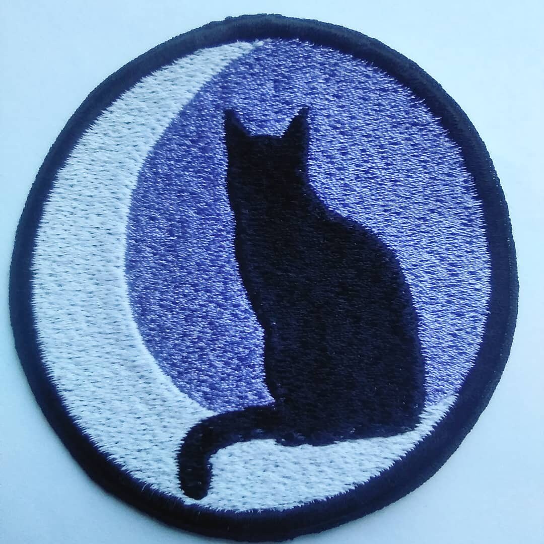 Black Cat Moon Iron on Sew on Patch Glow in the Dark - Etsy