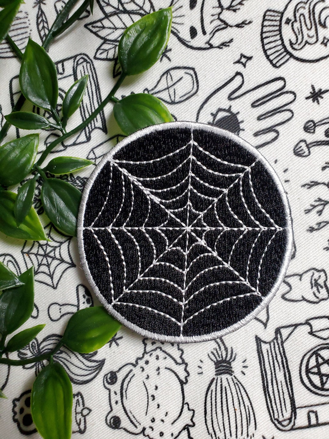 Spiderweb Iron on Sew on Patch - Etsy