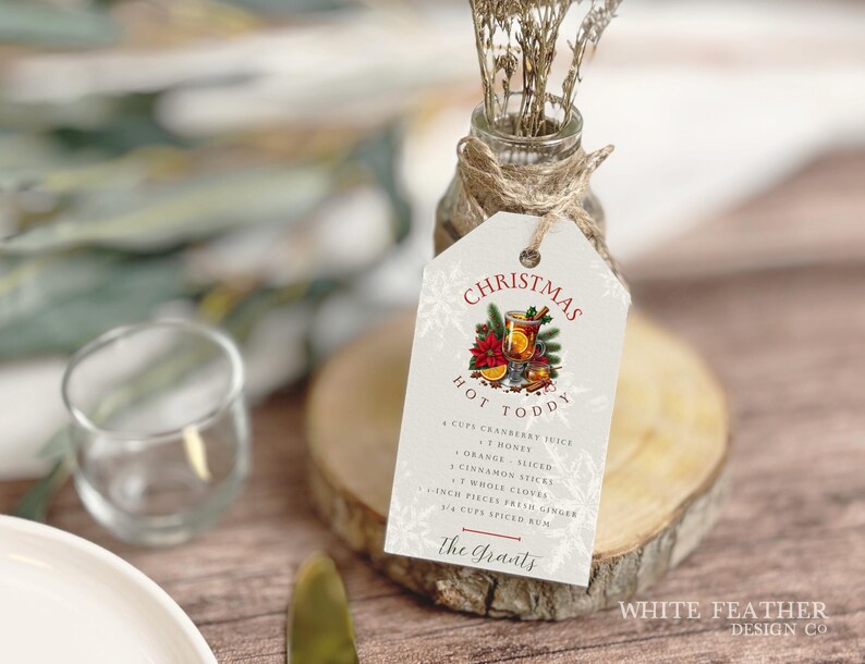 Recipe Gift Tag Template, Christmas Gift Tag, Personalized Gift Tag ...