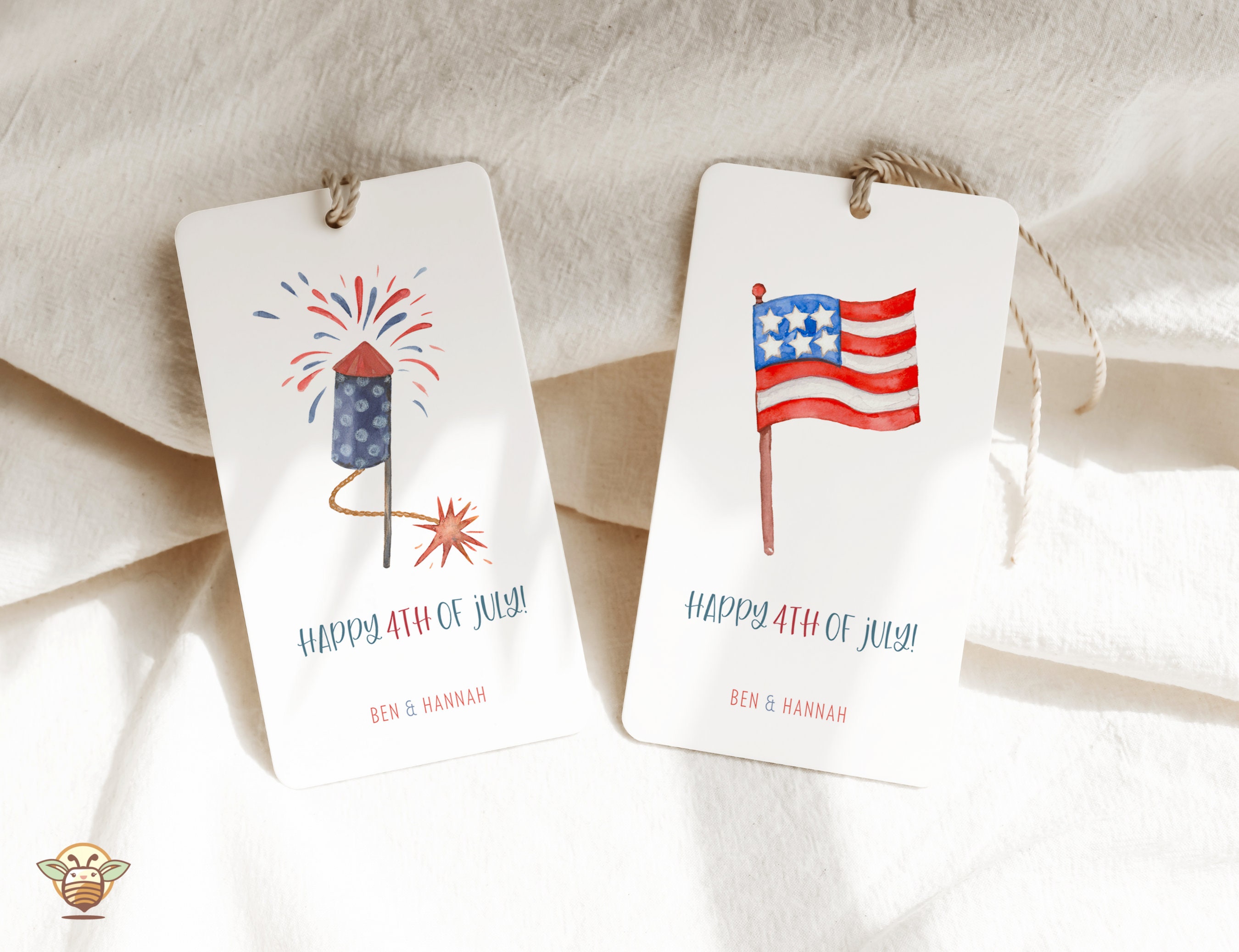 Fourth of July Gift Tag Template, Editable Gift Tag, Gift Hang Tag ...