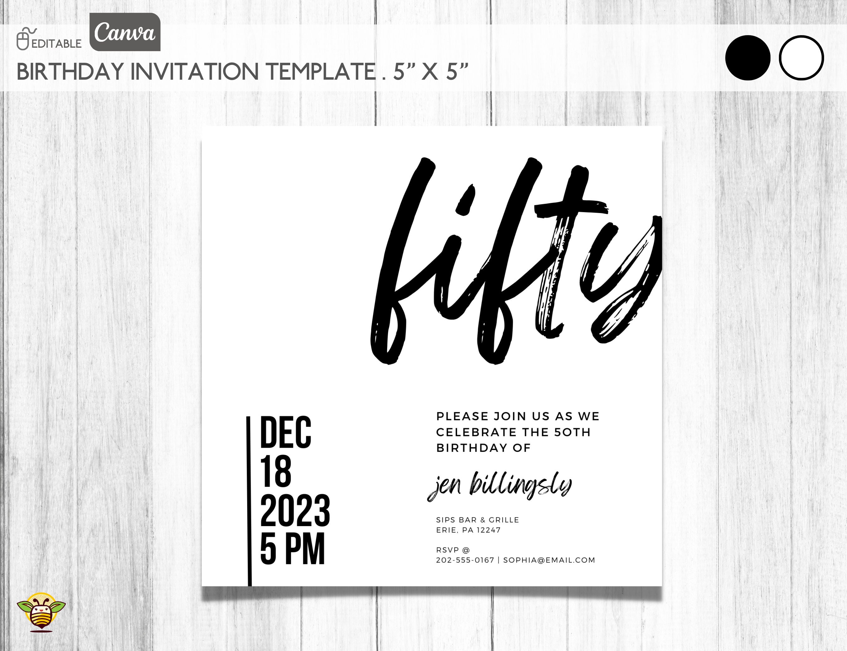 Diy Birthday Invitation Template 50th Birthday Invitation Birthday