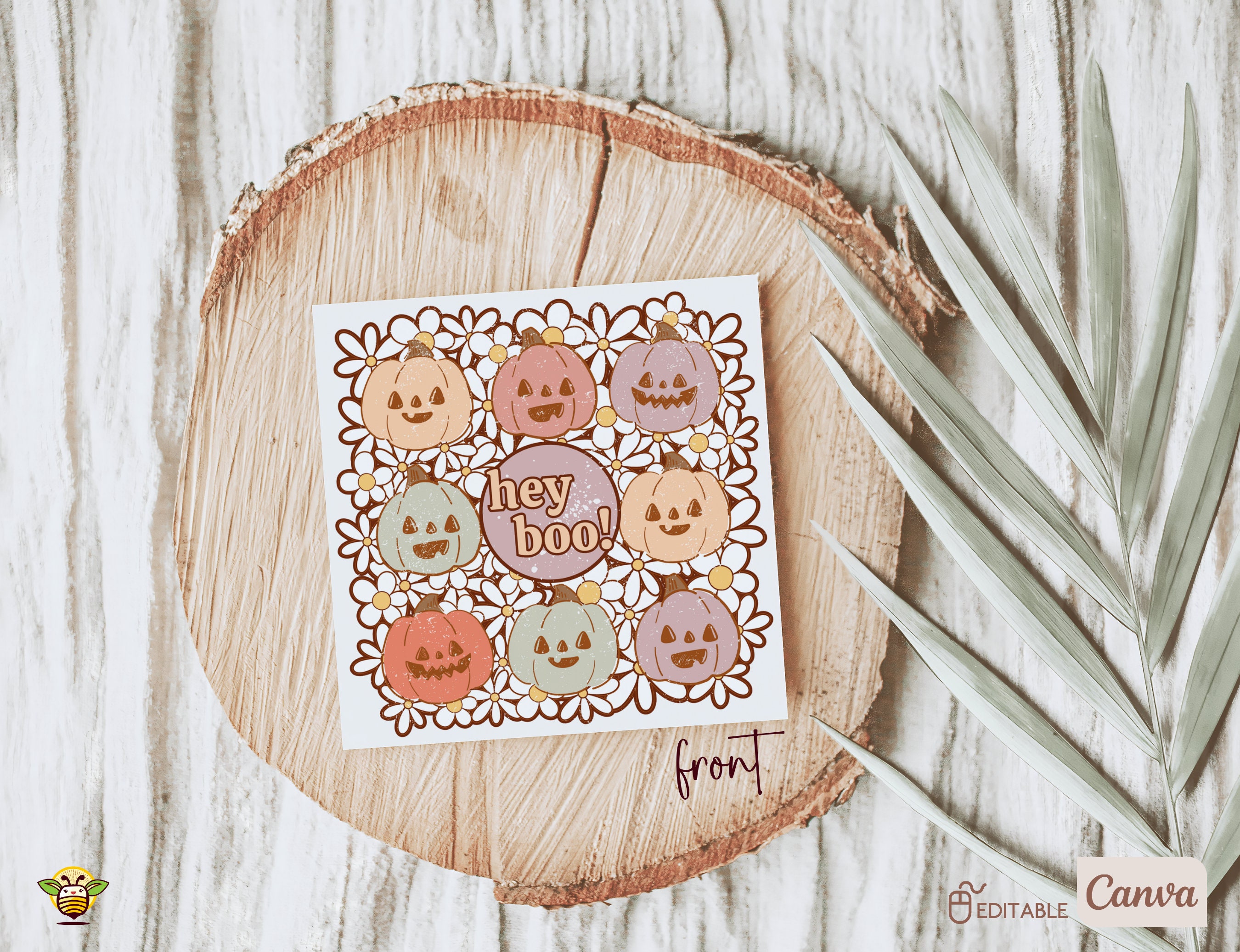 Halloween Thank You Card Cute Halloween Card Template - Etsy