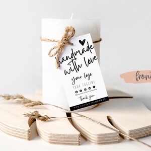 Editable Candle Care Hang Tag Template, Boutique Swing Tag (canva ...