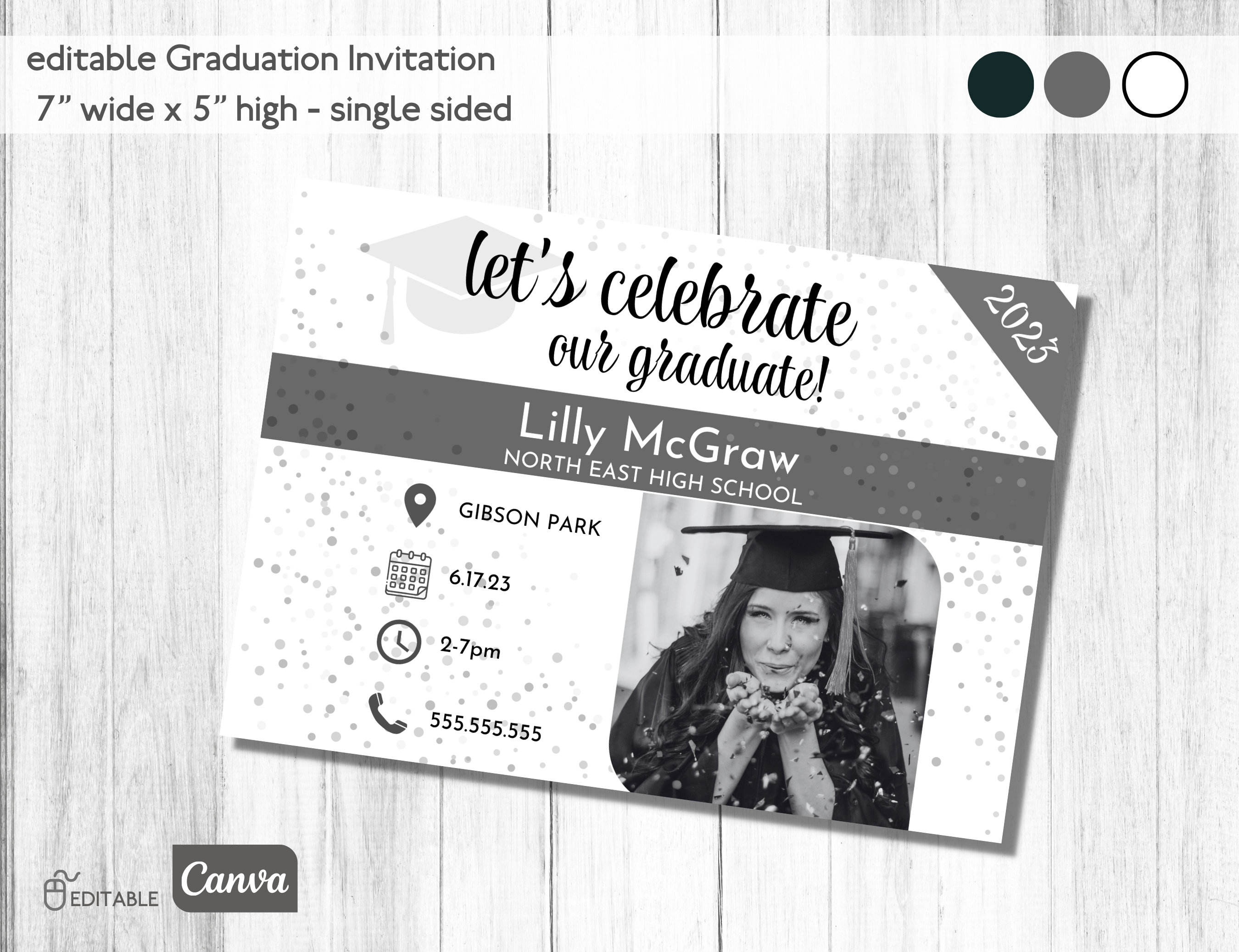 Editable Graduation Invitation Template, Invitation Template ...