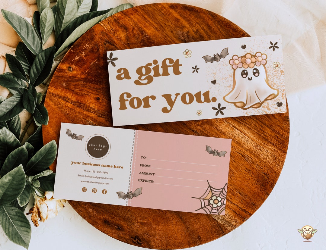 Halloween Gift Certificate With Logo, DIY Gift Voucher Printable ...