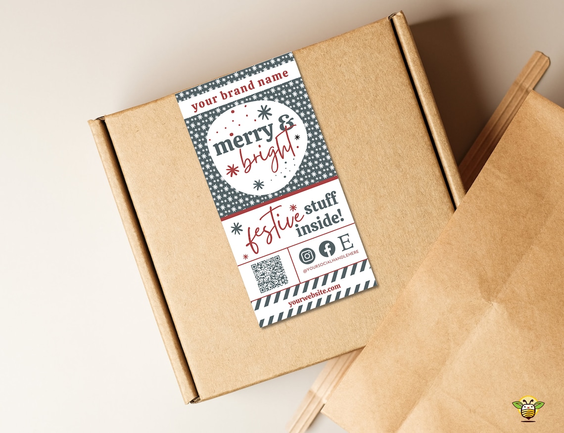 Box Label Template, Editable Packaging Labels, Order Packaging Stickers ...