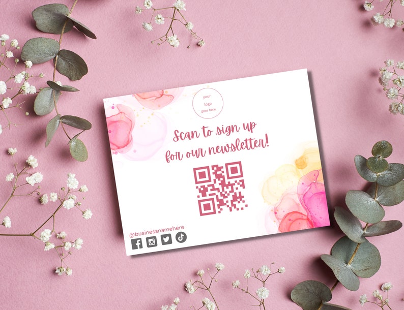 Editable QR Code Signs, Scan for Newsletter Signup, Set of THREE ...