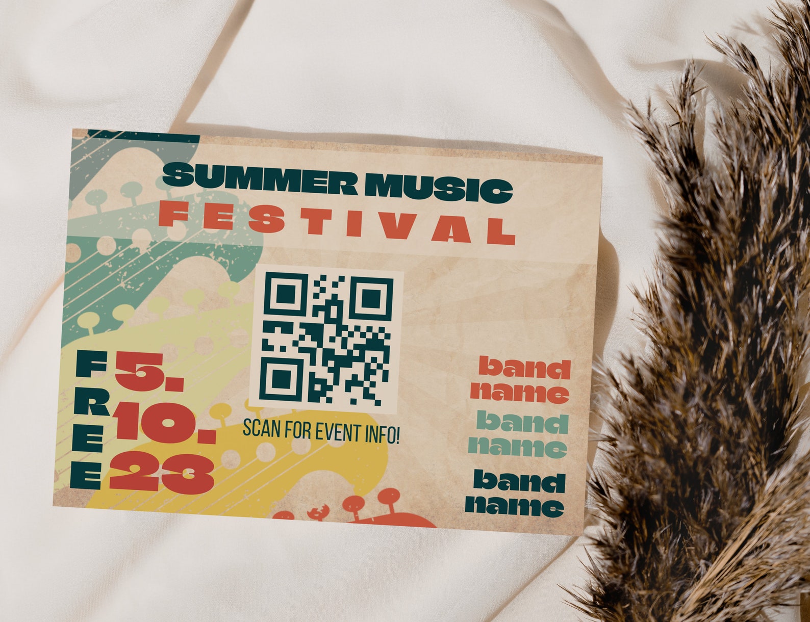 Editable 7 X 5 QR Code Postcard Template QR Code - Etsy