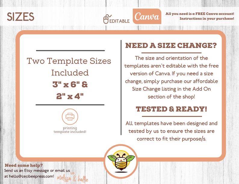 BOHO Box Label Template, Canva Template, Packaging Sticker, Box Sticker ...