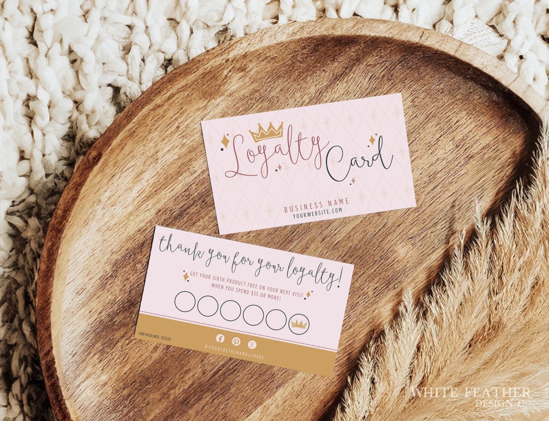Loyalty Card Template, Punch Card Template, Reward Card Template ...