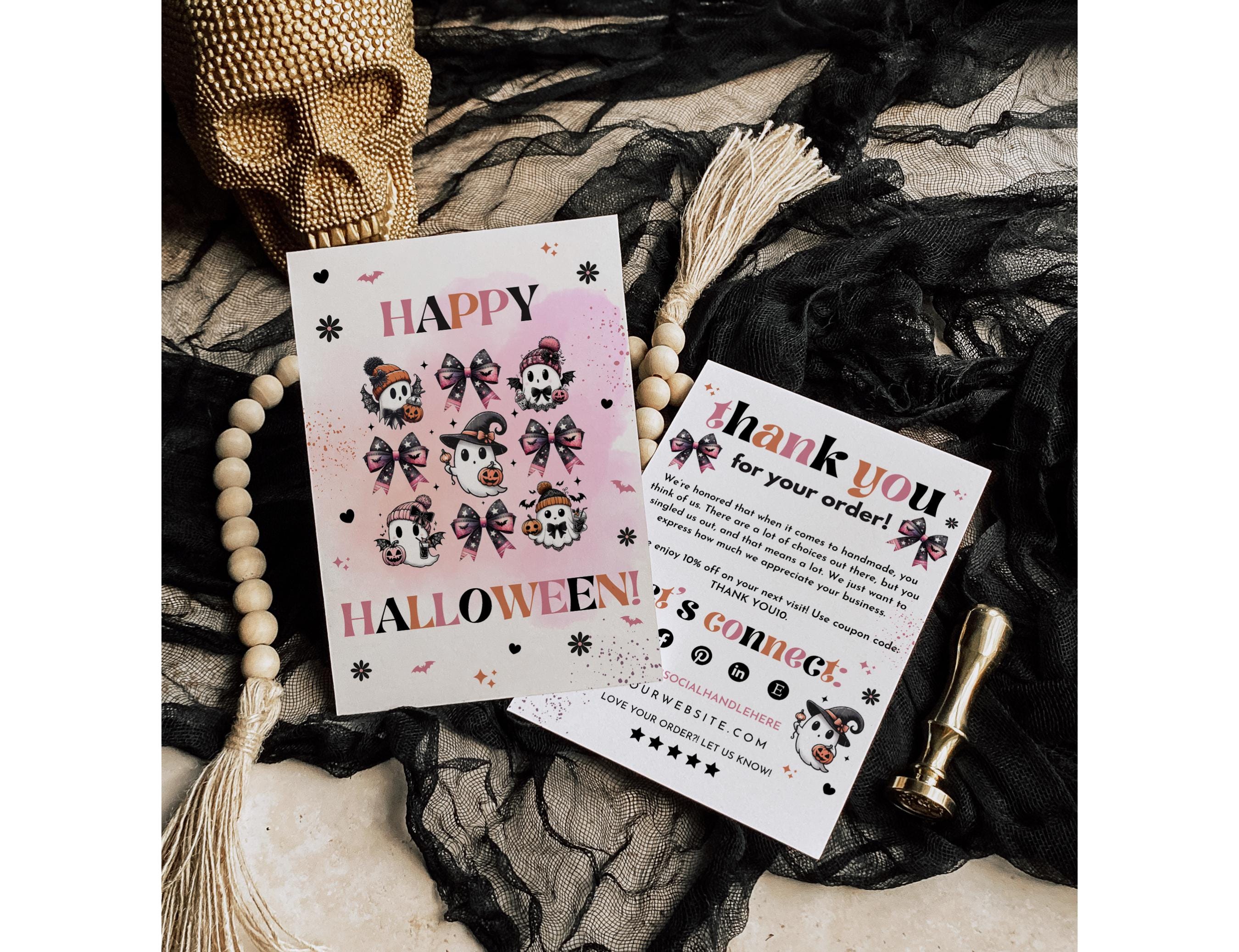 Halloween Thank You Card Template, Halloween Thank You, Editable ...