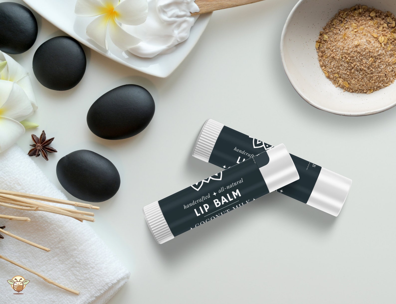 Editable Lip Balm Label Template, Mandala Lip Balm Wrap Packaging ...