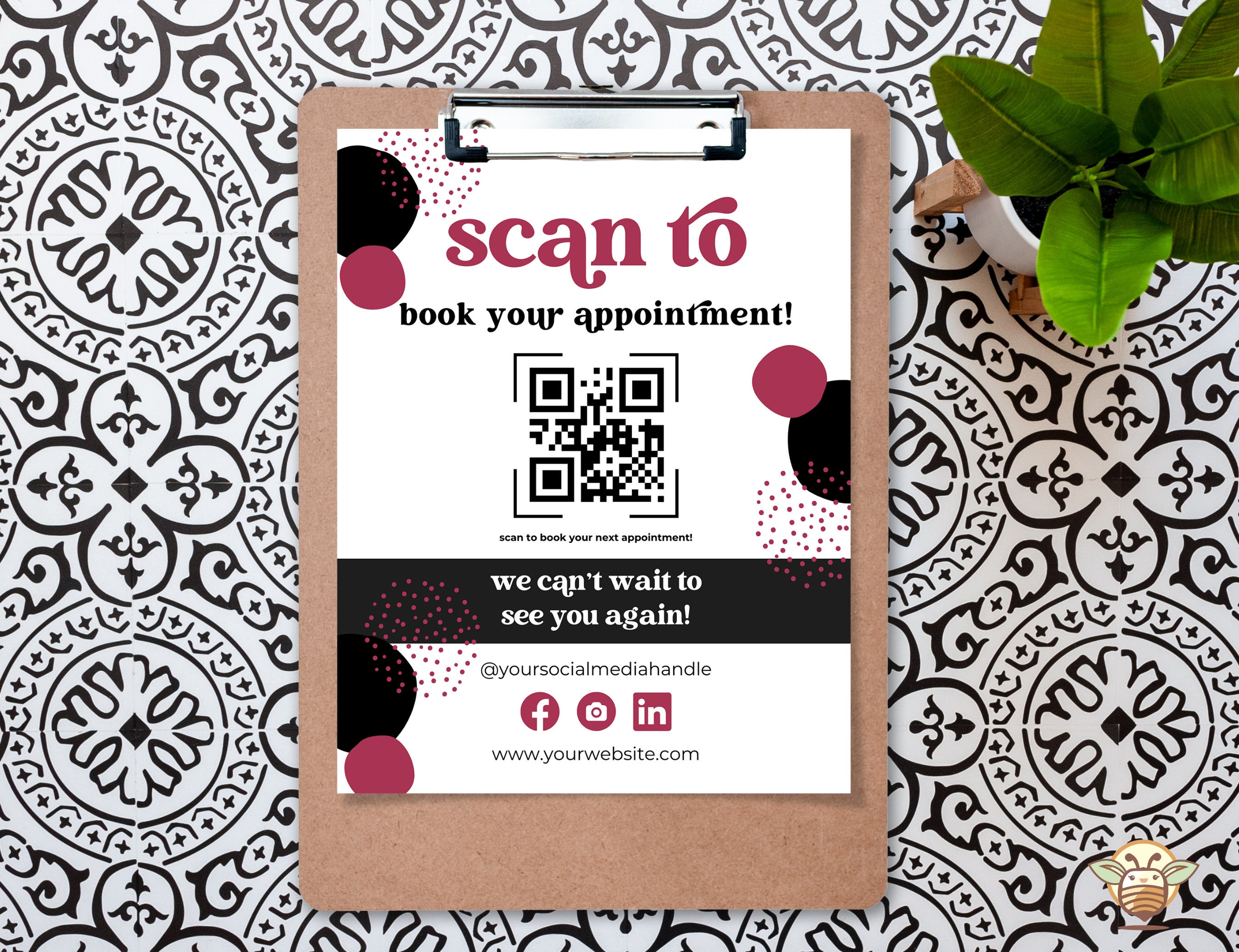 Editable QR Code Sign, Scan to Book Appointment Qr Code Sign Template ...