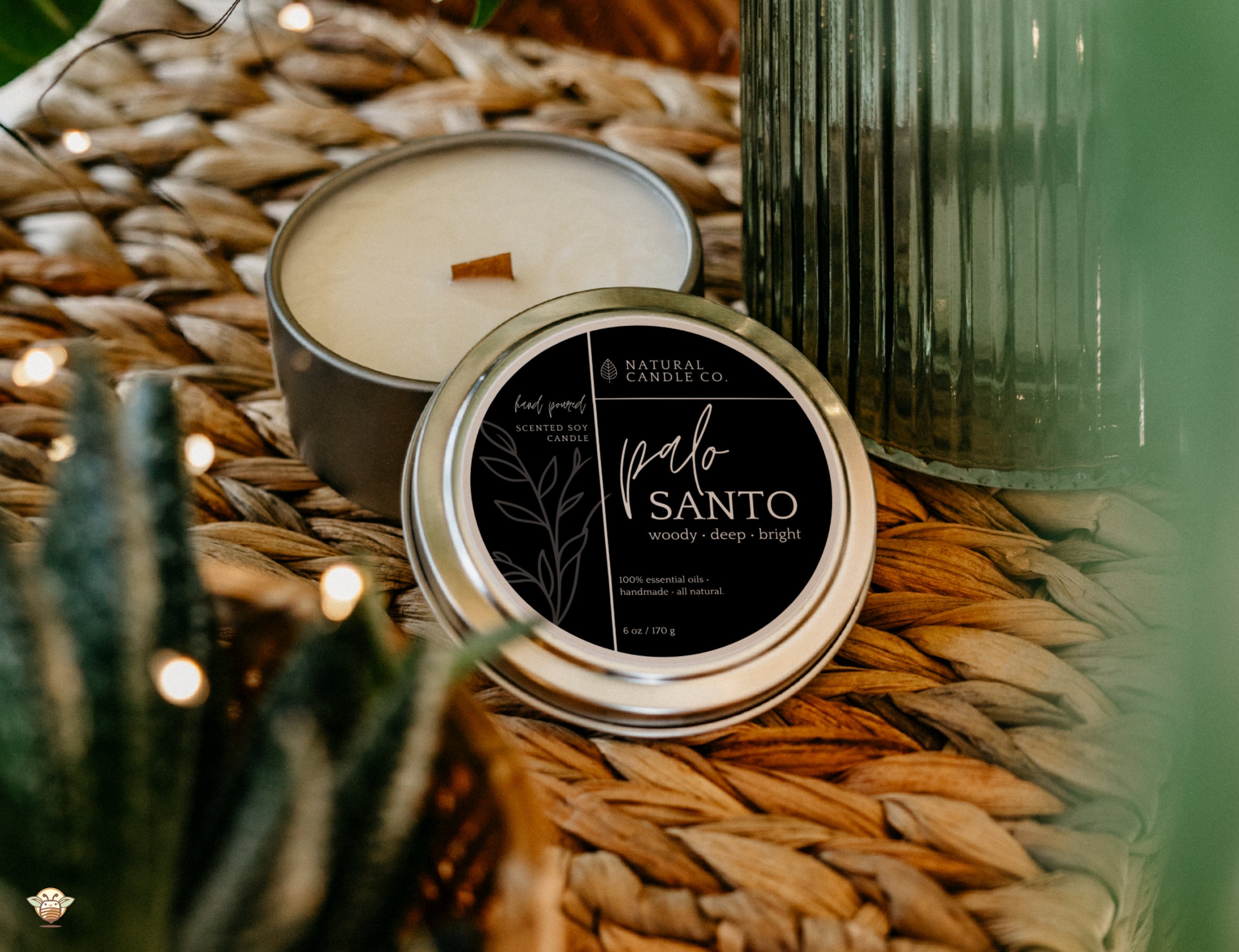 Round Candle Label Sticker Template, Editable Packaging (THREE Sizes ...