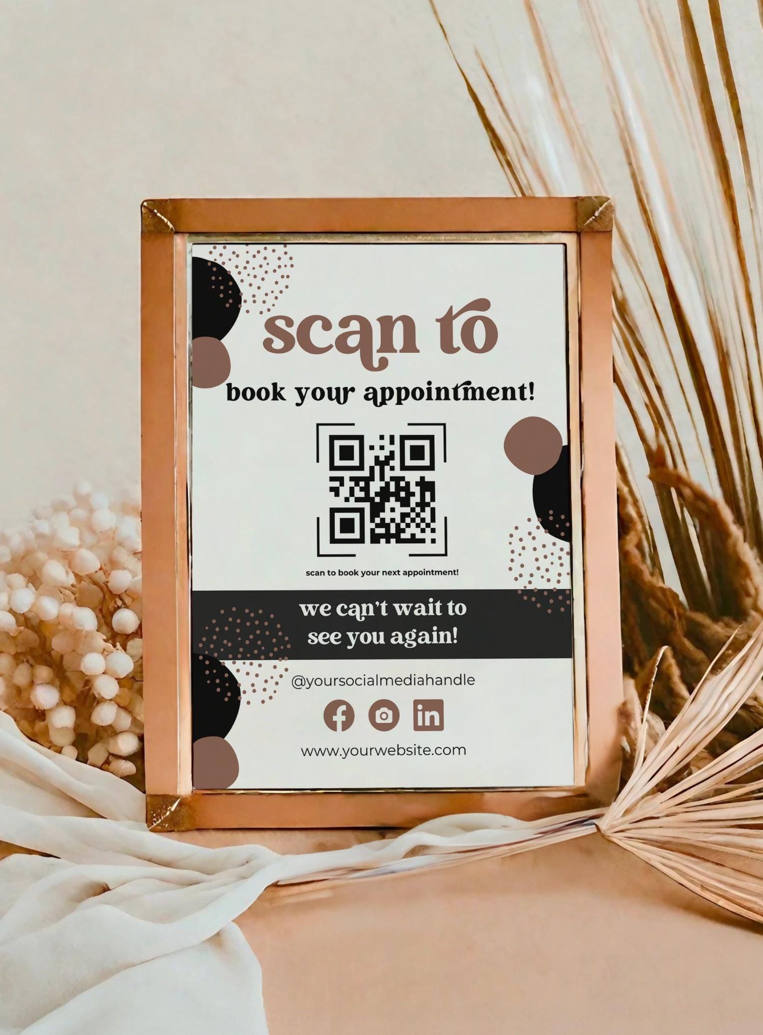 Editable QR Code Sign, Scan to Book Appointment Qr Code Sign Template ...