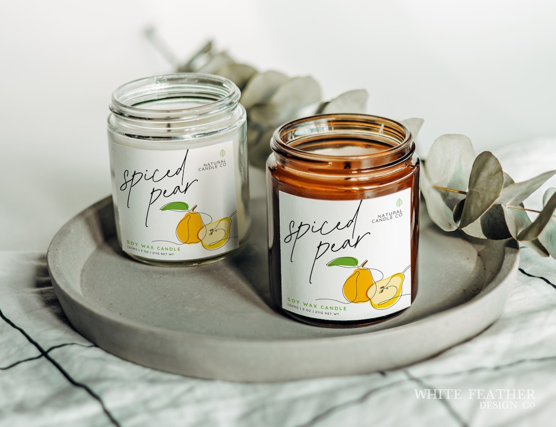Fall Candle Label Template , Modern Candle Label, Jar Candle Label ...