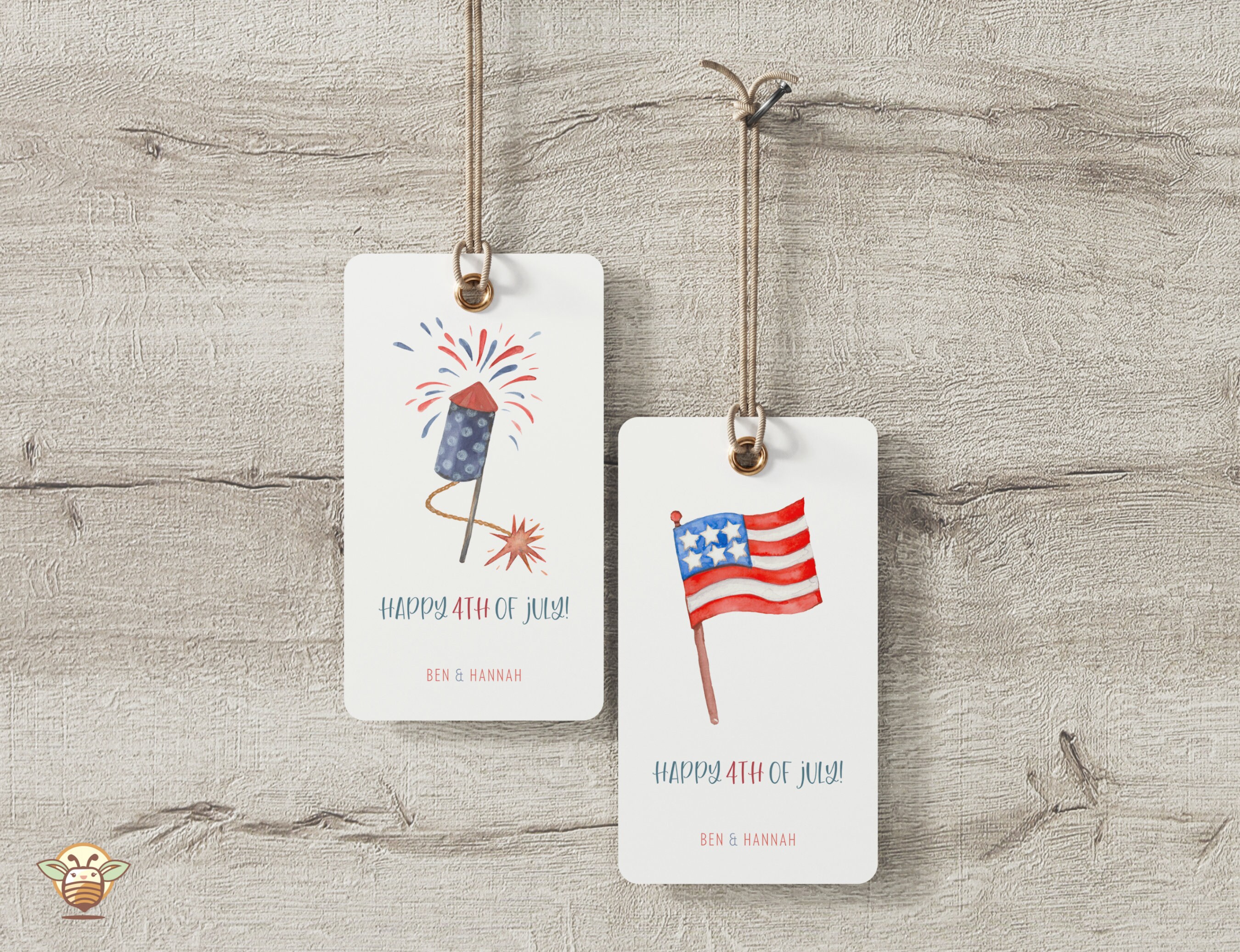 Fourth of July Gift Tag Template, Editable Gift Tag, Gift Hang Tag ...