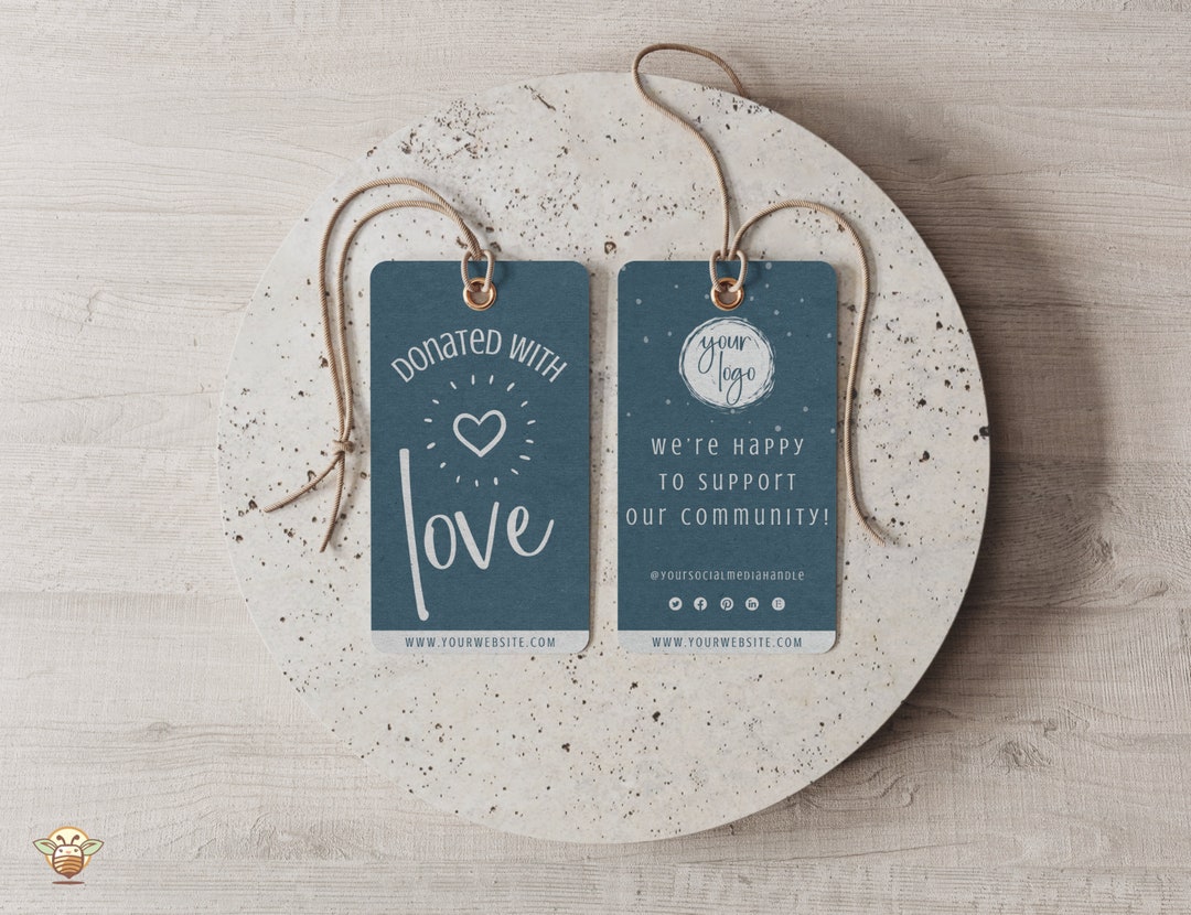 Editable Donation Hang Tag Template, Donation Basket Hang Tag, Tag ...