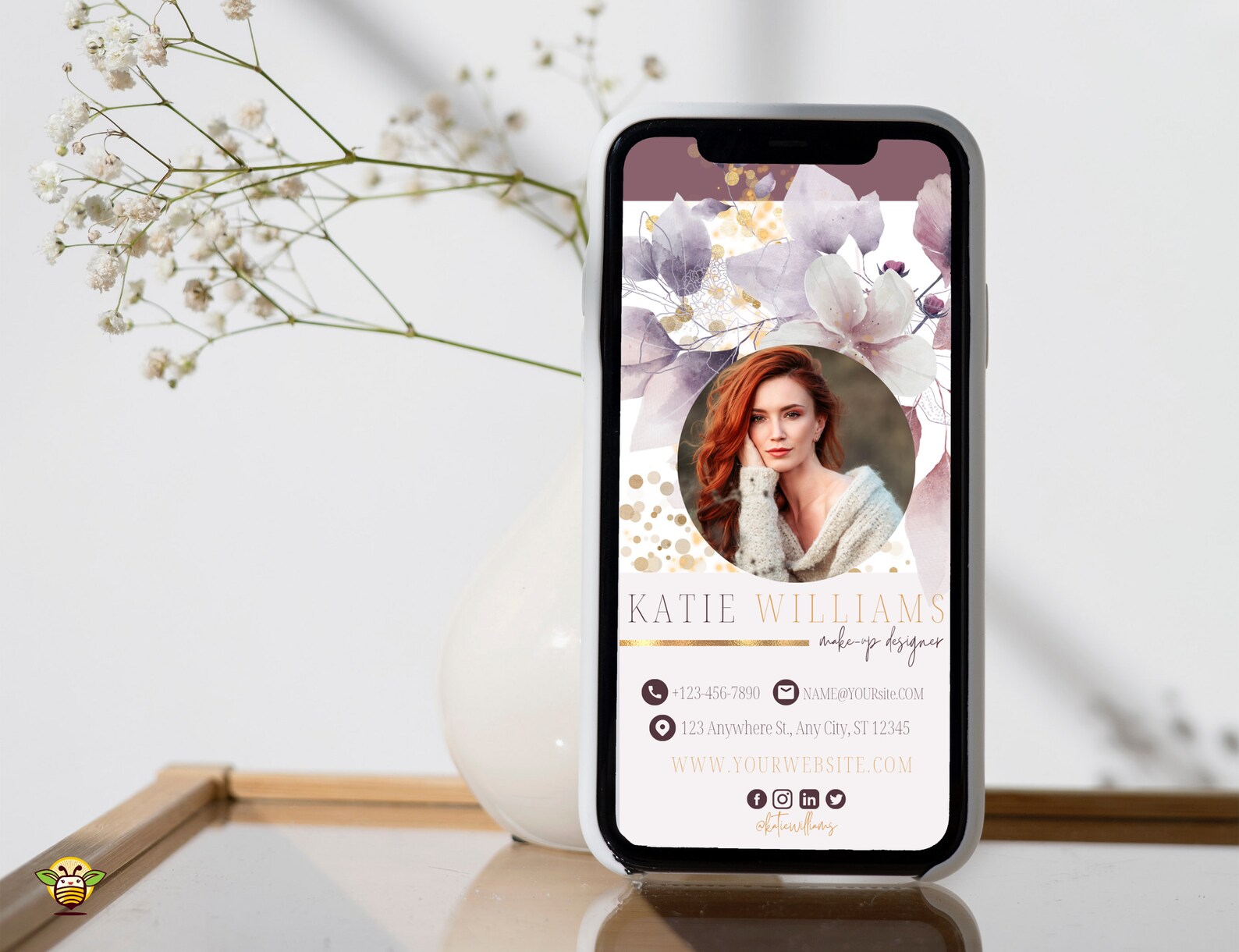 Digital Business Card Template Editable Digital Business Card - Etsy