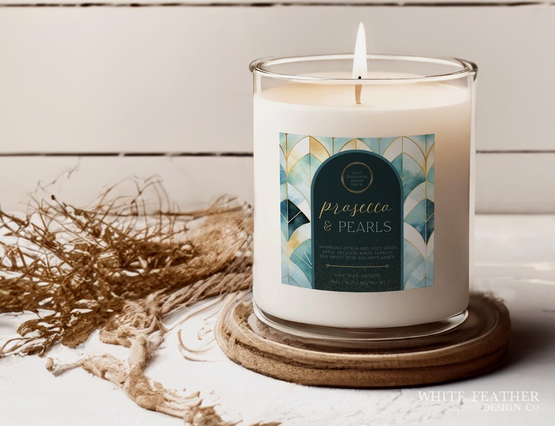 Art Deco Candle Label Template , Gorgeous Candle Label, Jar Candle ...