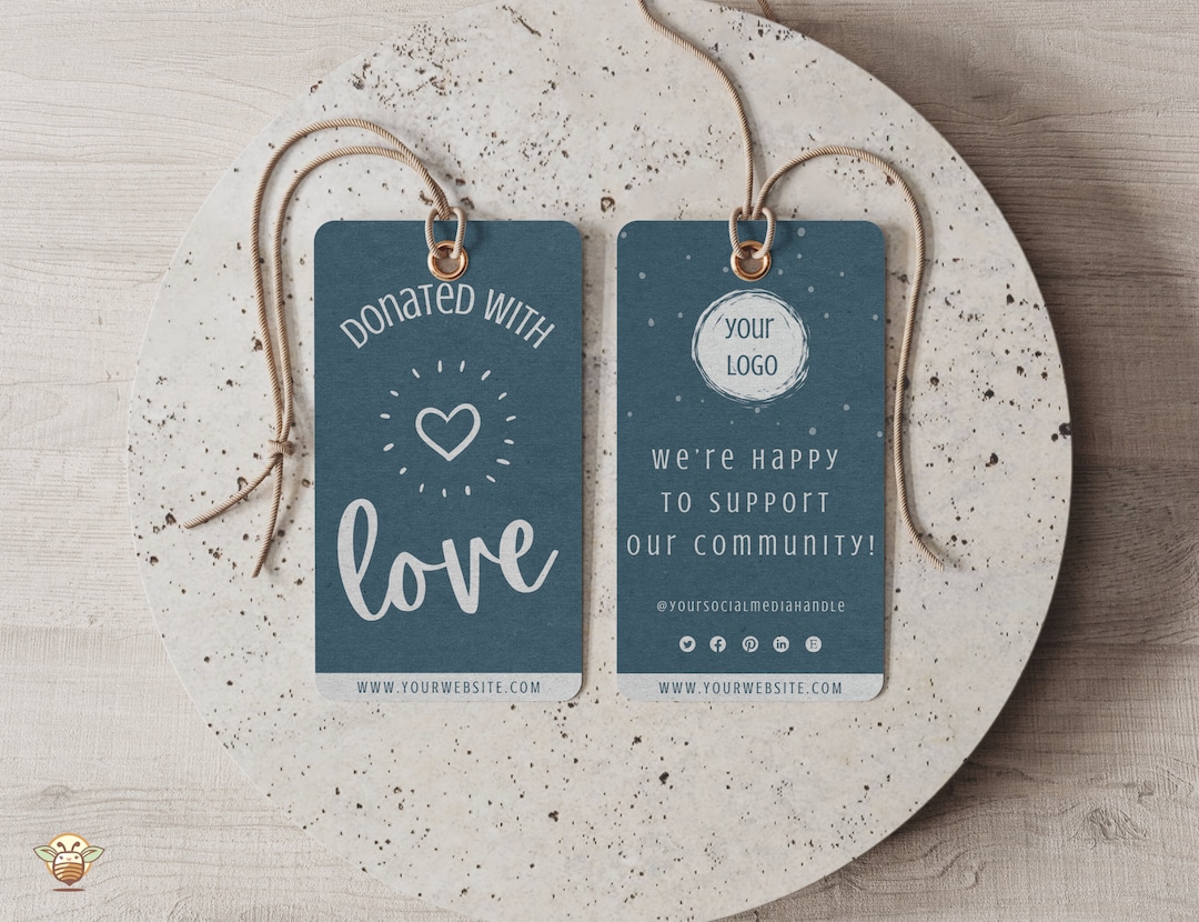 Editable Donation Hang Tag Template, Donation Basket Hang Tag, Tag ...