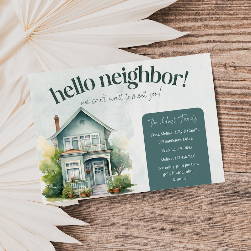 Welcome to the Neighborhood Cards - Etsy