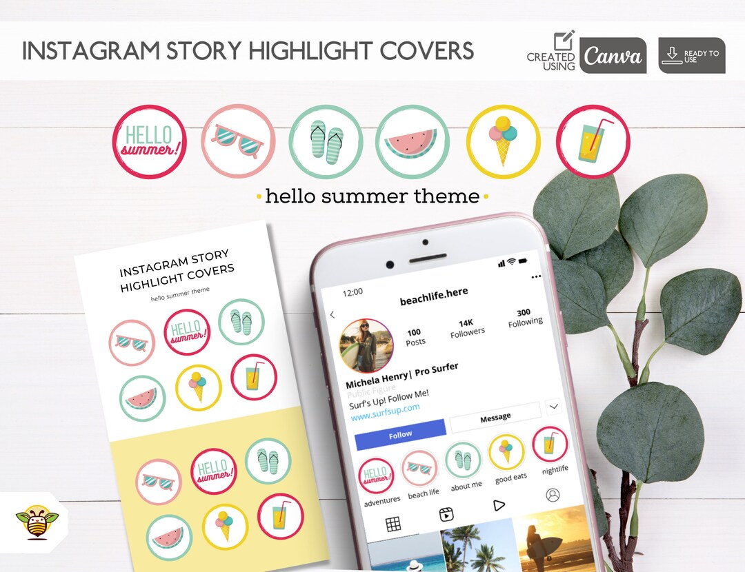 Summer Instagram Highlight Covers, Beach Theme (digital Download) - Etsy