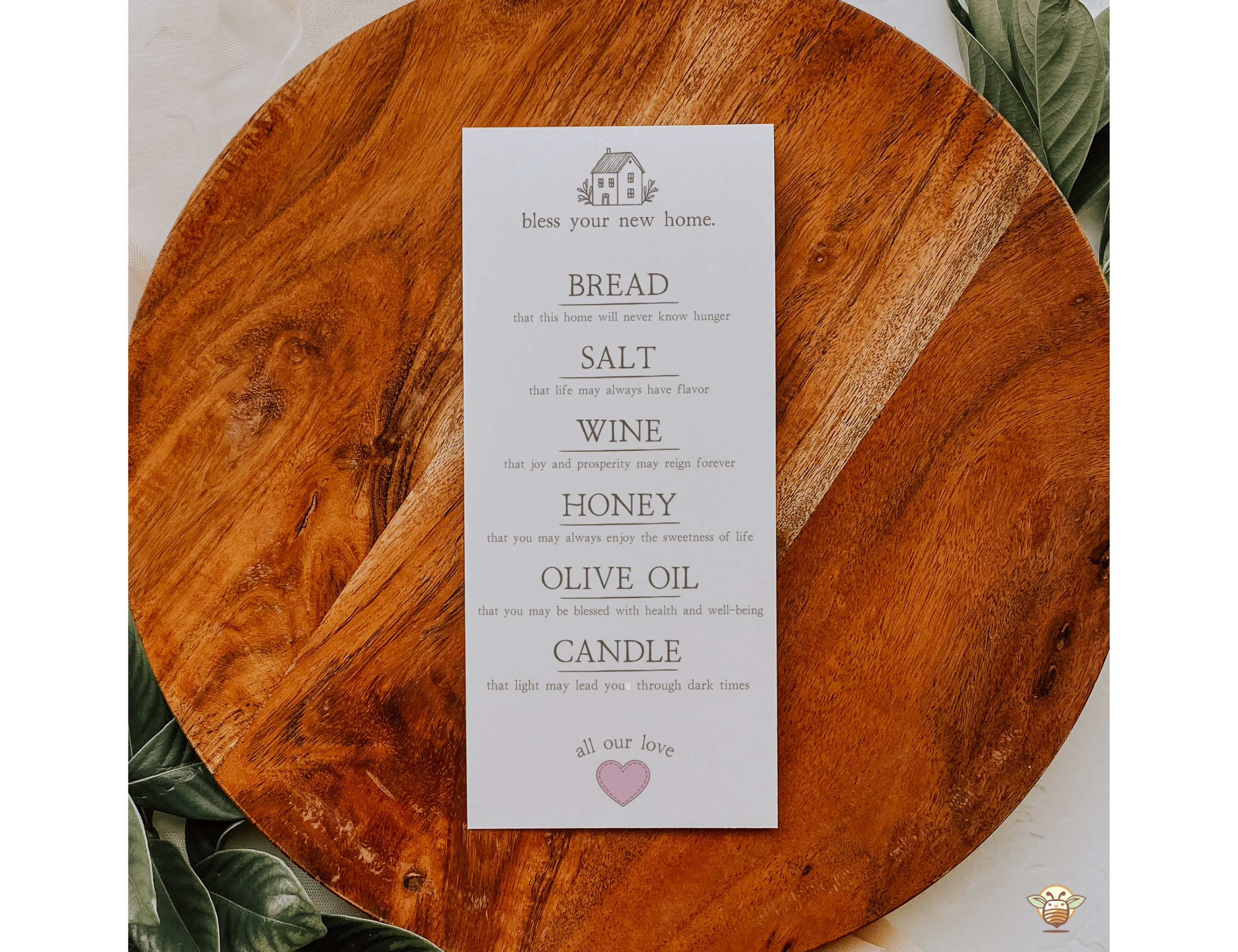 Housewarming Gift Basket Card, Ready to Print Gift Card, Lovely ...