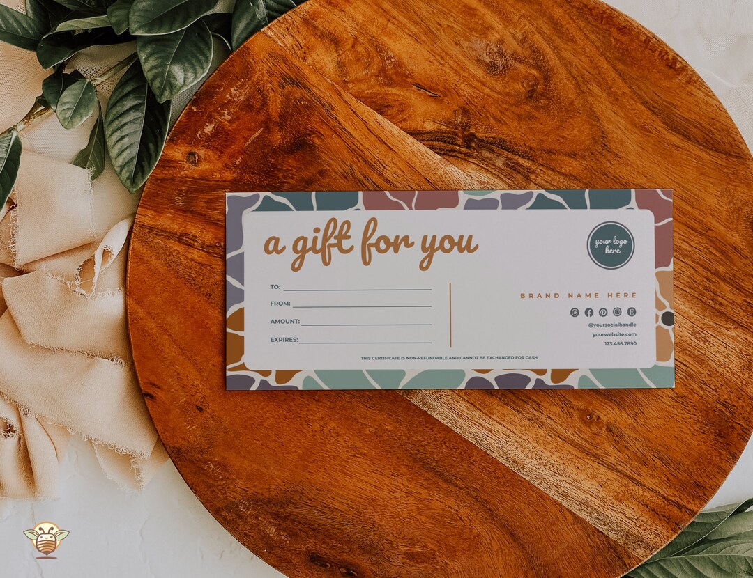 Gift Certificate Template, Printable Gift Voucher, Editable Gift ...