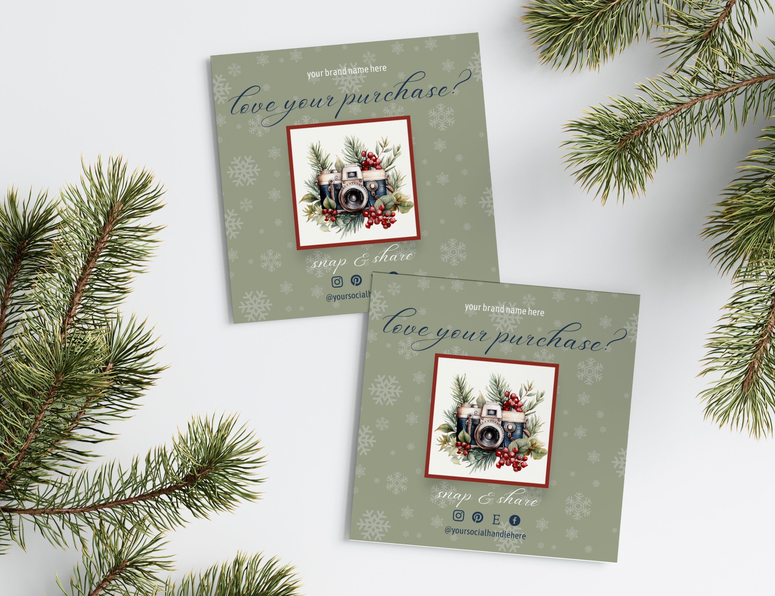 Holiday Snap & Share Card Template, Canva Editable (instant Download ...
