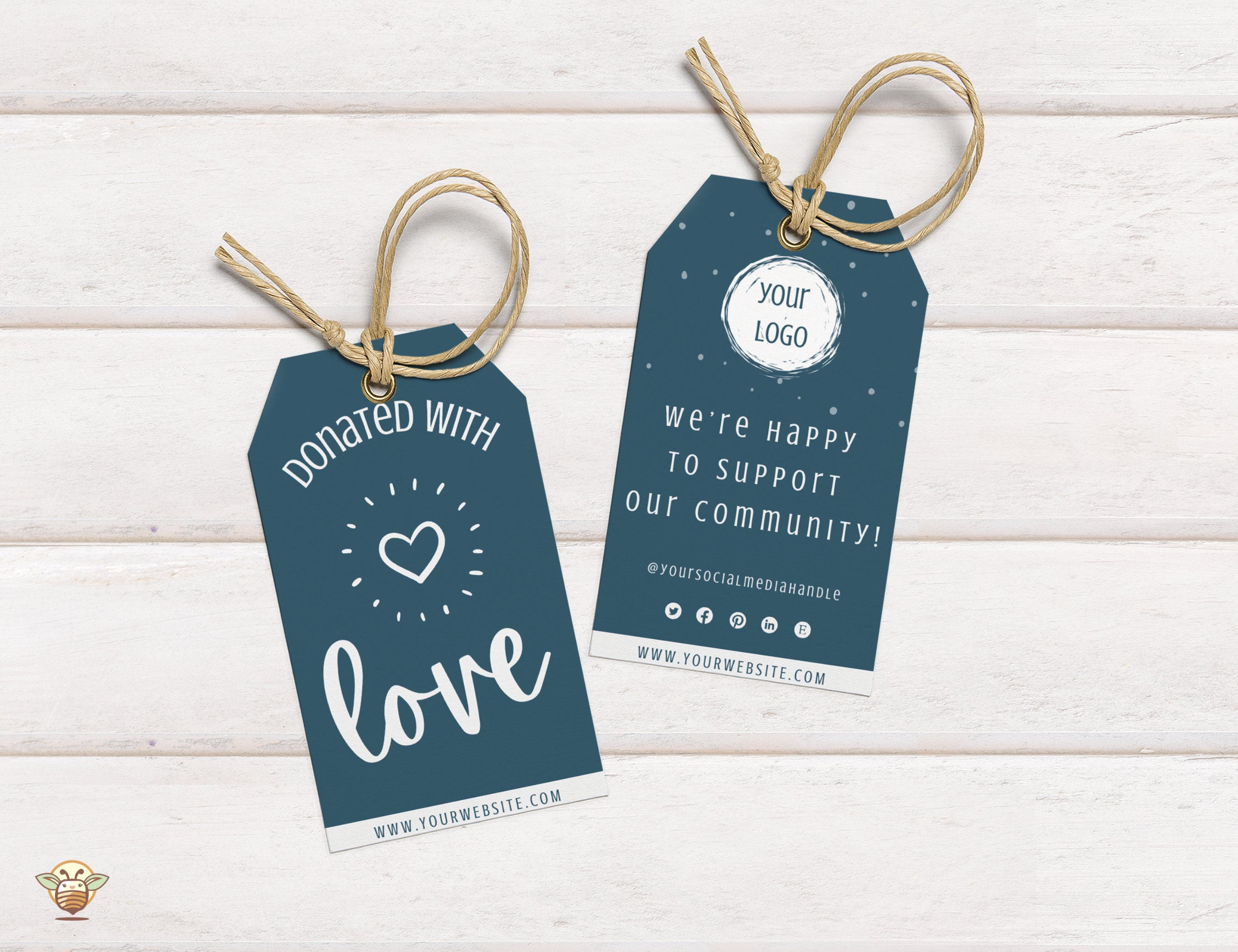 Editable Donation Hang Tag Template, Donation Basket Hang Tag, Tag ...