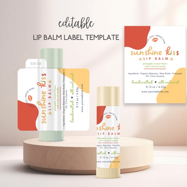 Lip Balm Labels - Etsy