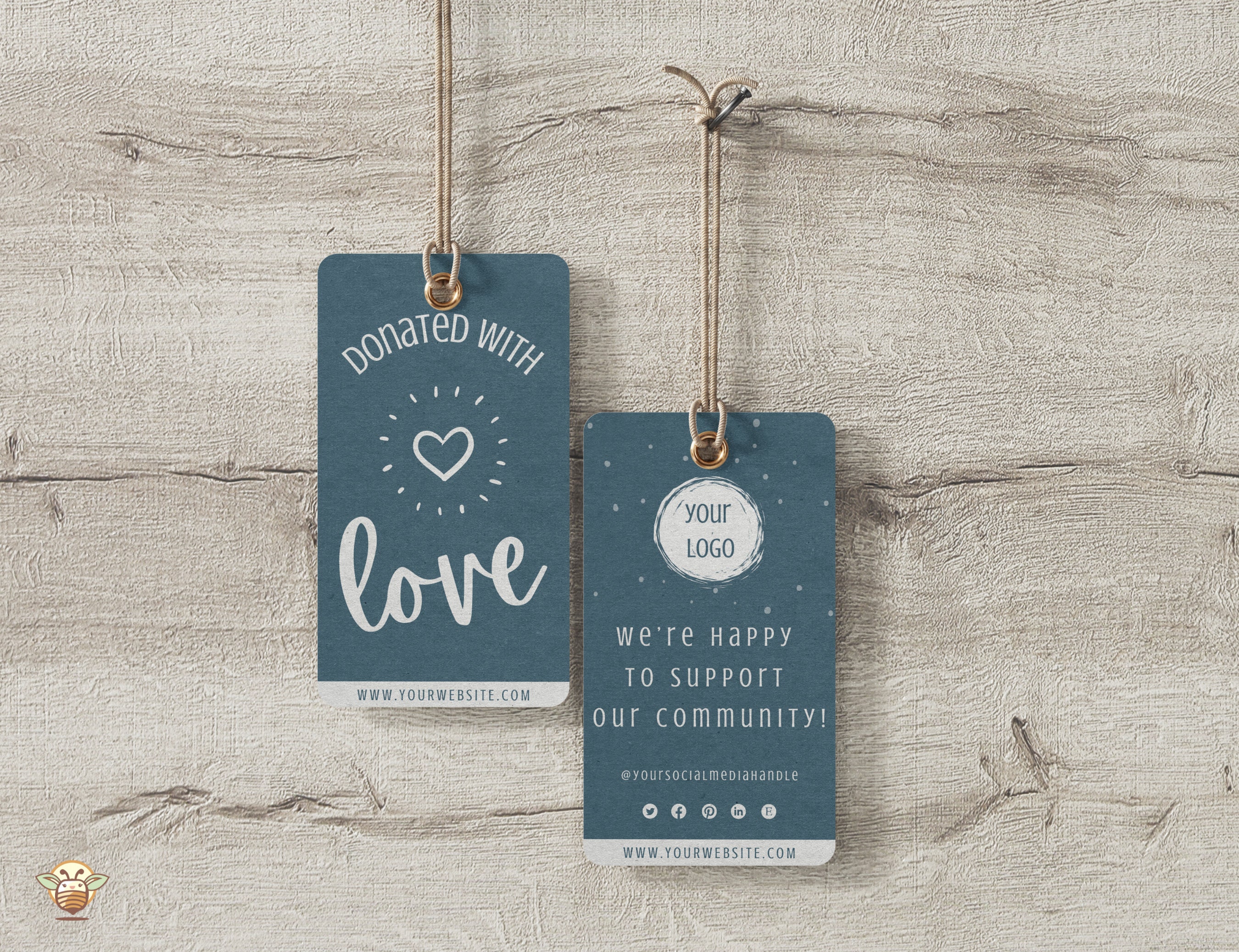Editable Donation Hang Tag Template, Donation Basket Hang Tag, Tag ...
