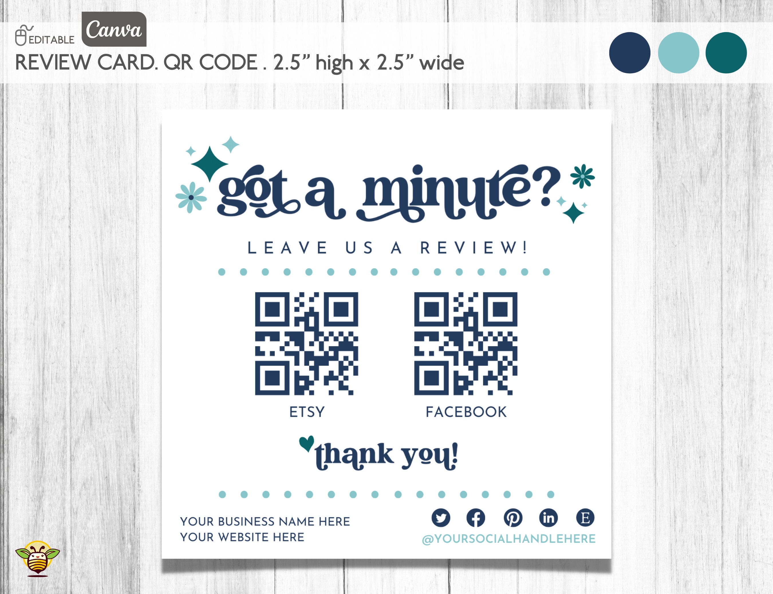 Editable Review Card Template, QR Code Card, Package Insert Card ... Editable Review Card Template, QR Code Card, Package Insert Card ...