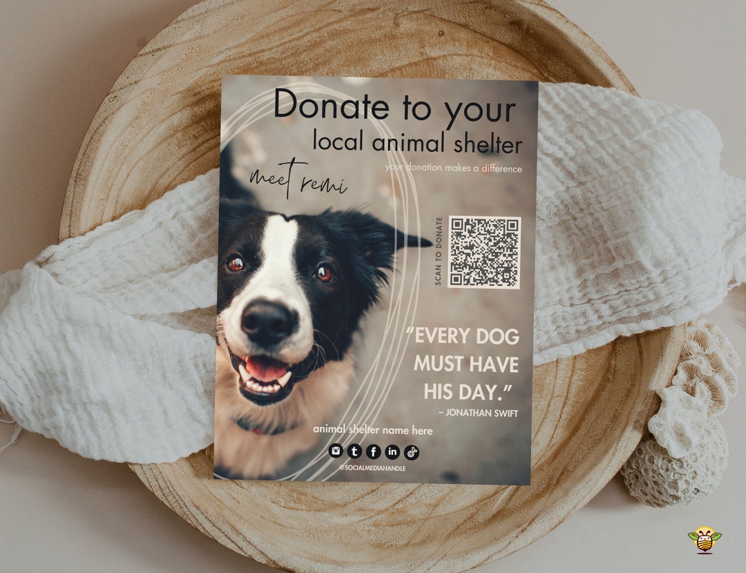 Editable Scan to Donate Sign, 8.5 X 11 QR Code Sign, Custom QR Code ...