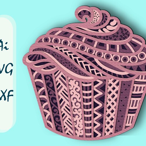 Cake 3D Layer SVG/ Cake 3D Mandala/ Cake Paper Cut/ Plywood | Etsy